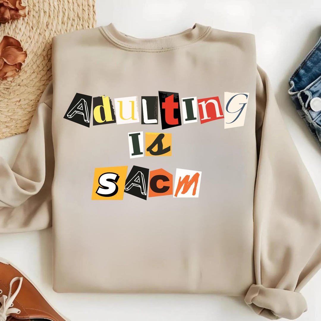 Funny Sarcastic PNG – Adulting is A Scam Design (digital Download) - Etsy