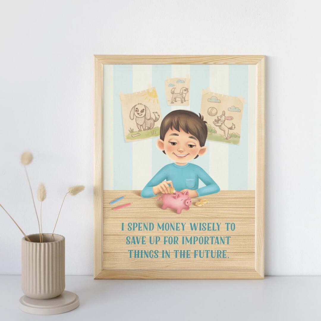 Money Mindful Habits Classroom Poster, Affirmation Quote Art (digital ...