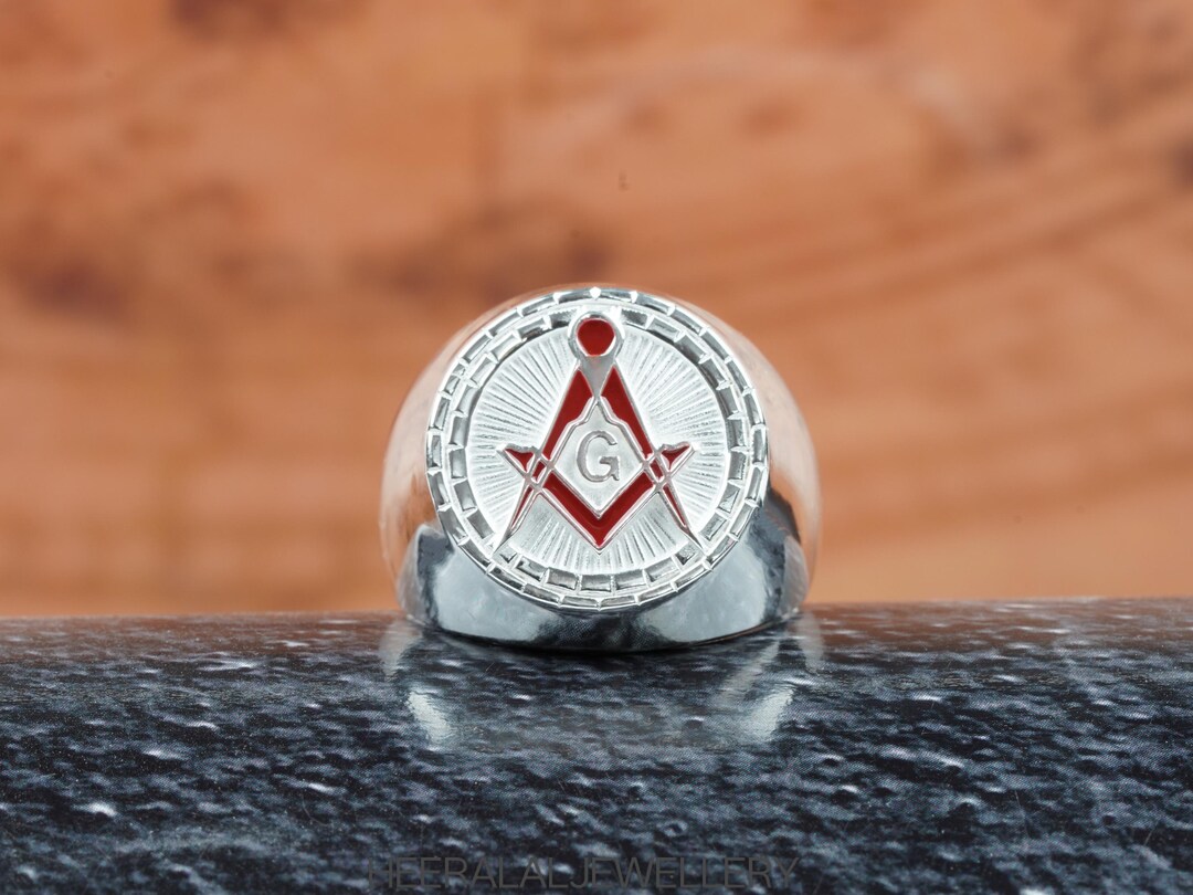 Mason Masonic Ring,mason Masonic Jewelry,925 Sterling Silver Handmade ...