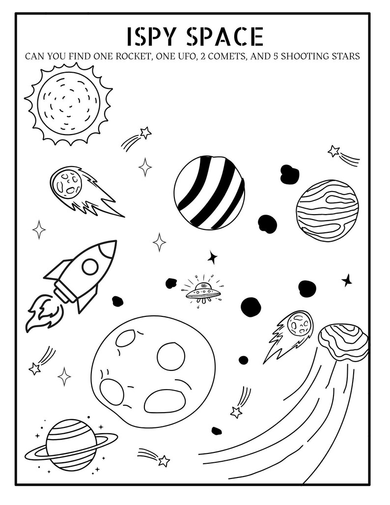 Outer Space Toddler Busy Book Printable | Activities for Kids Age 2-4 ...