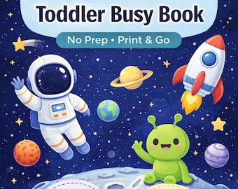 Outer Space Toddler Busy Book Printable | Activities for Kids Age 2-4 ...