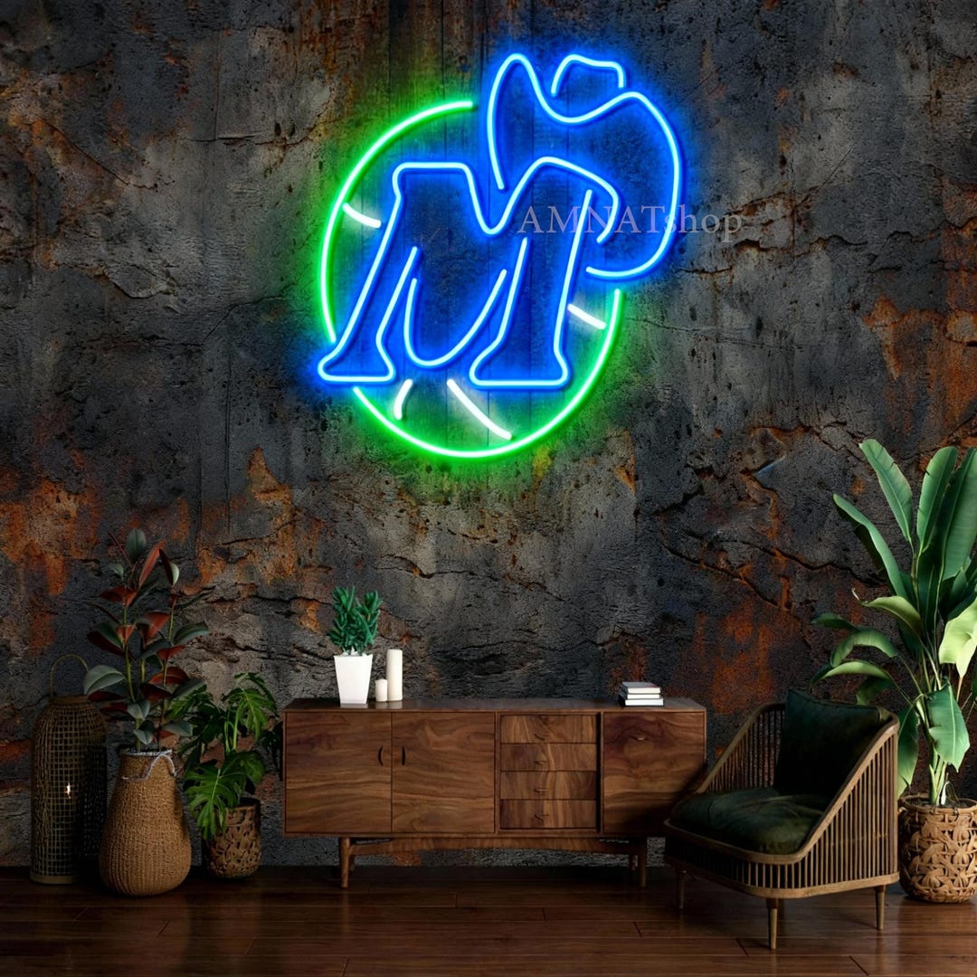 Custom Dallas Mavericks Neon Sign, LED Neon Wall Art Decor - Etsy