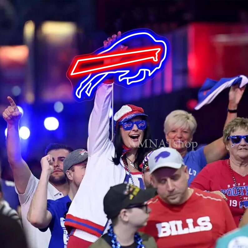 Buffalo Bills Football Neon Sign, Man Cave Bar Decor - Etsy