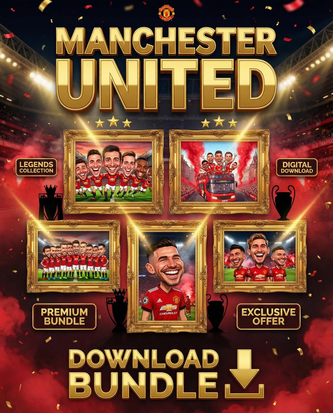 Red Devils Bundle 5 Image, Soccer Fan SVG PNG, Football Art 300 DPI ...