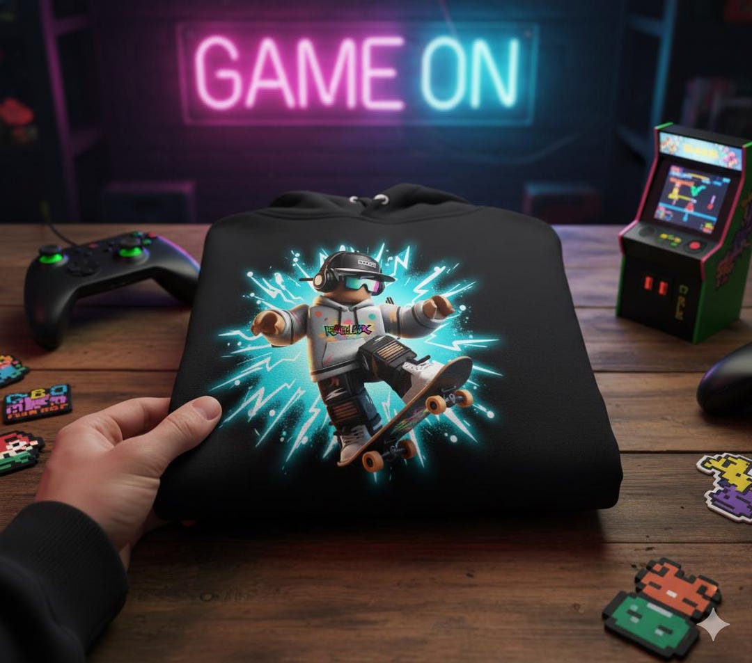 Roblox Skater PNG - Neon Burst Digital Download for Print - Etsy