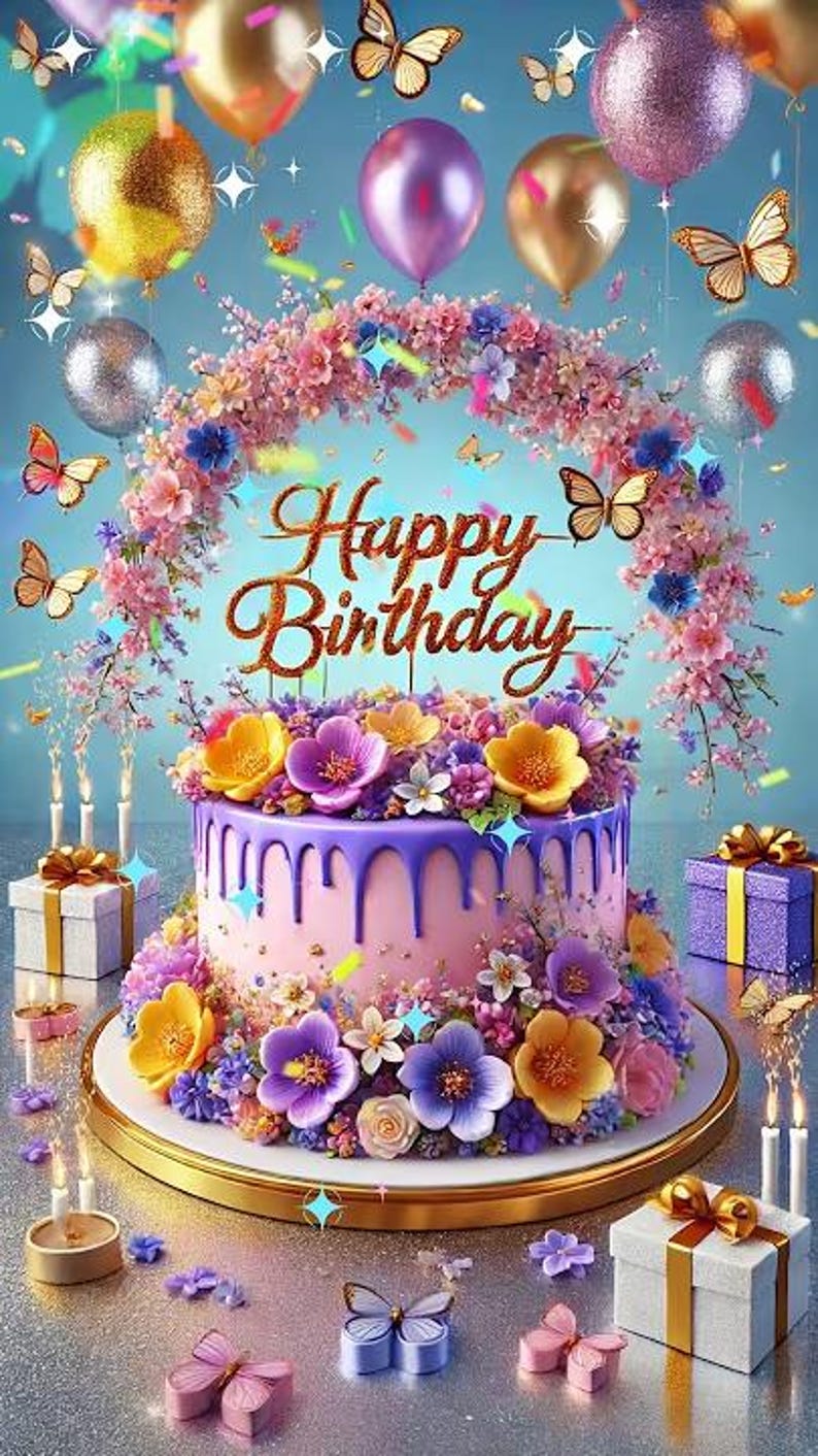 Happy Birthday Animated Video Digital Download All Ages - Etsy