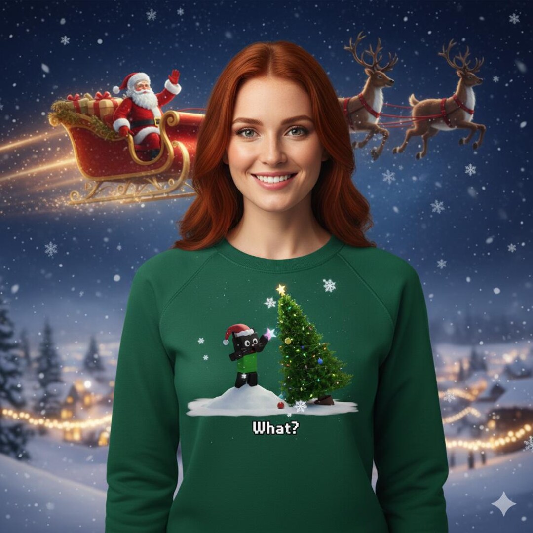 Funny Roblox Cat Christmas Tree PNG, Gamer Holiday Design (digital ...