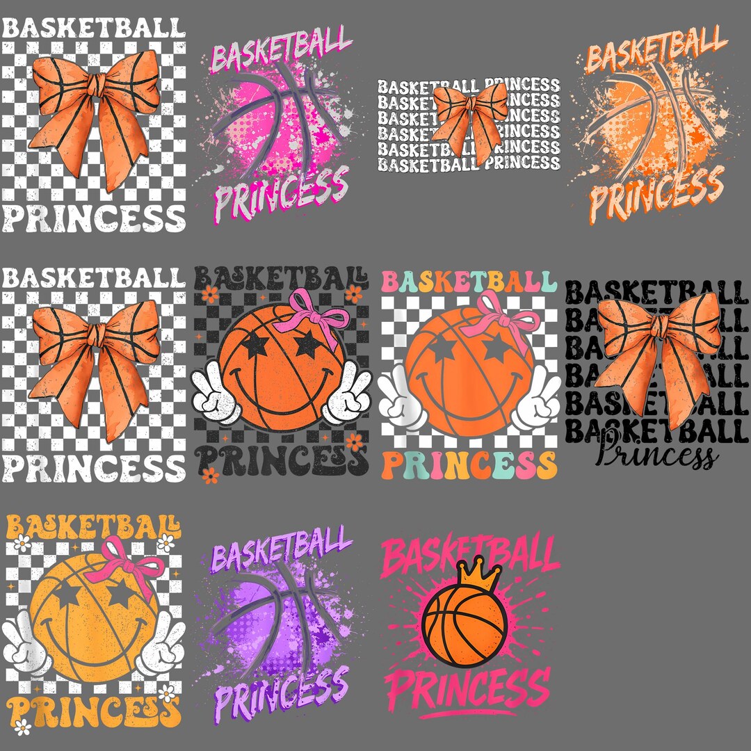 Basketball Princess PNG - Cute Girls Basketball Family Matching Clipart ...