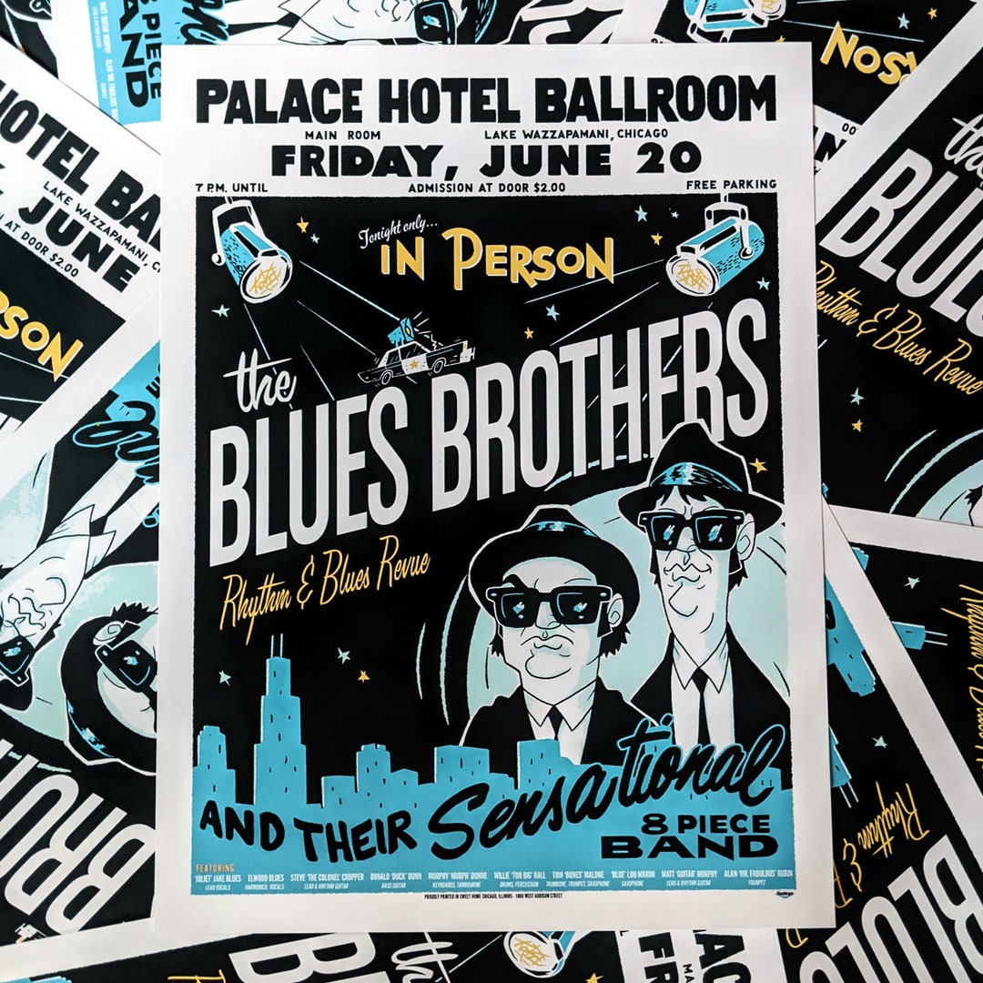 The Blues Brothers - SNL - Screen Print - Etsy