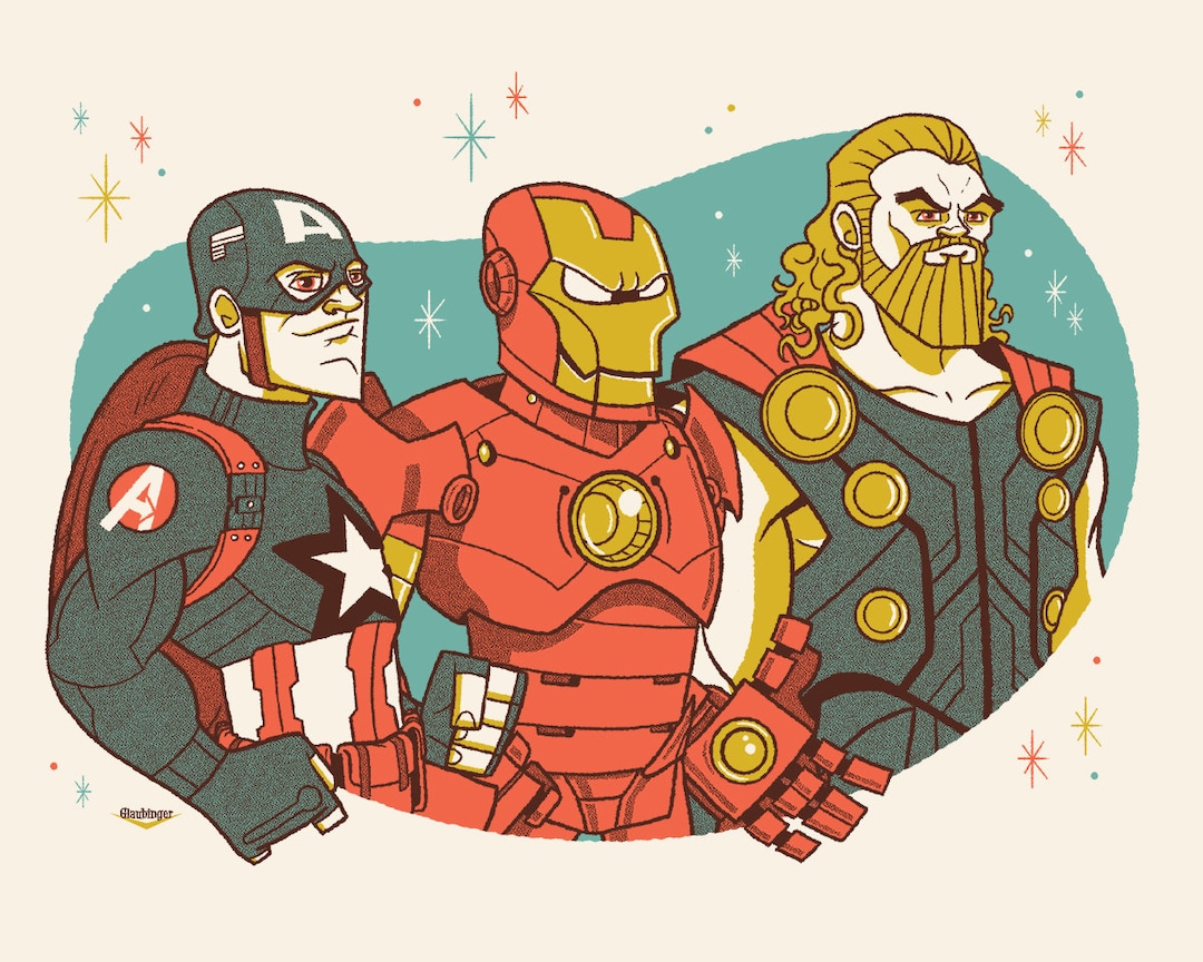 The Avengers Screen Print - Etsy