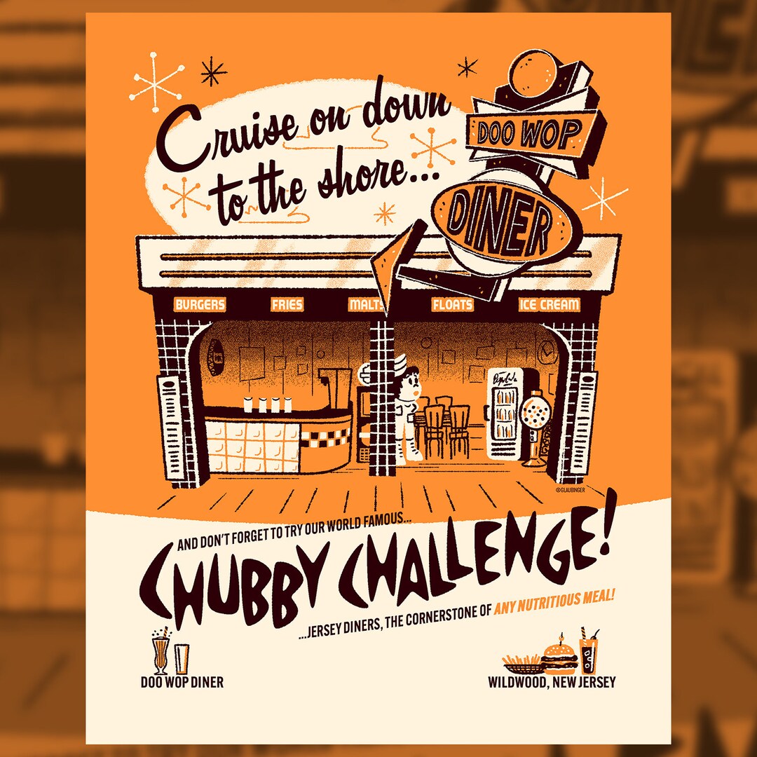 Doo Wop Diner - Screen Print - Etsy