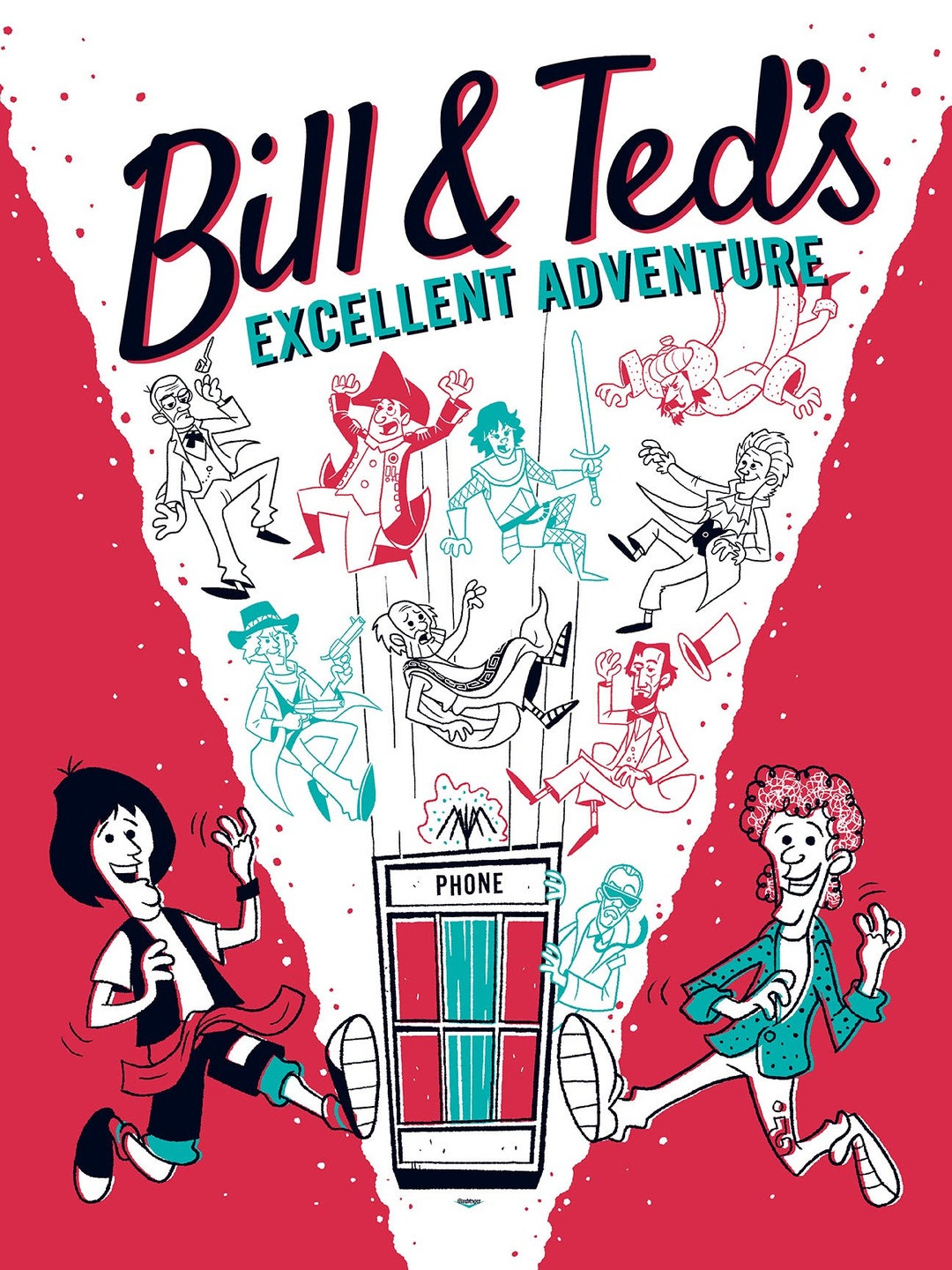 Bill and Ted's Excellent Adventure - Screen Print - Etsy