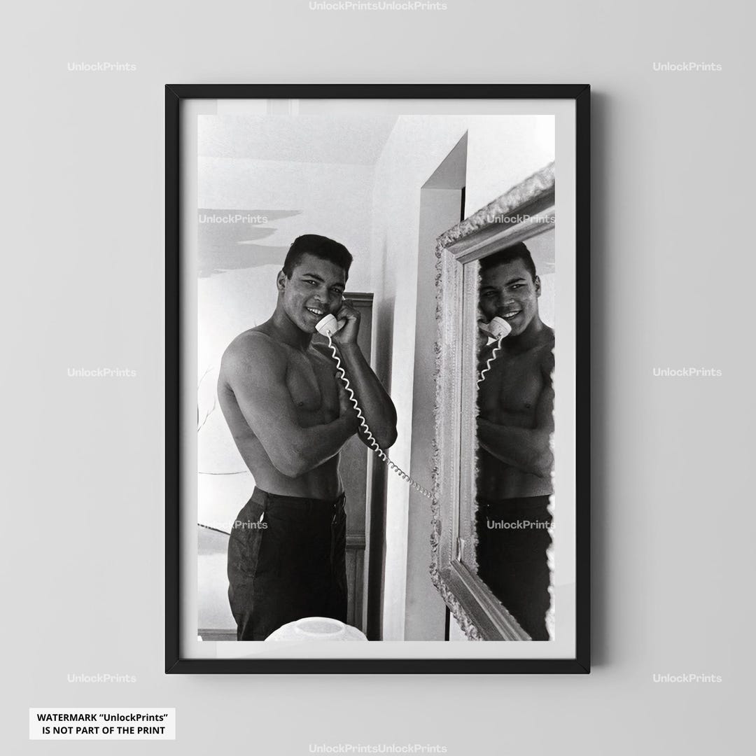 Muhammad Ali Print, Boxing Legend Poster, Sports Icon Wall Art, Sport ...