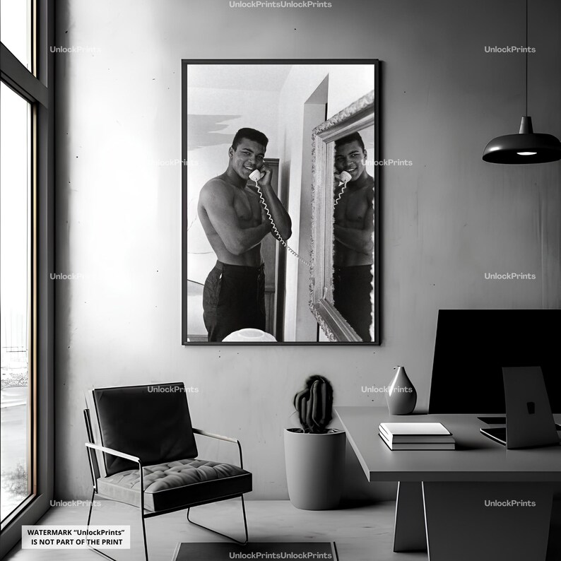 Muhammad Ali Print, Boxing Legend Poster, Sports Icon Wall Art, Sport ...