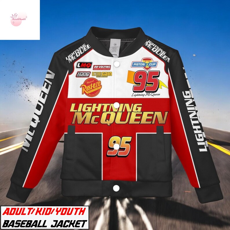 Disney Cars Lightning Mcqueen Rust-eze Racing Jacket, Pixar 95 Champion ...