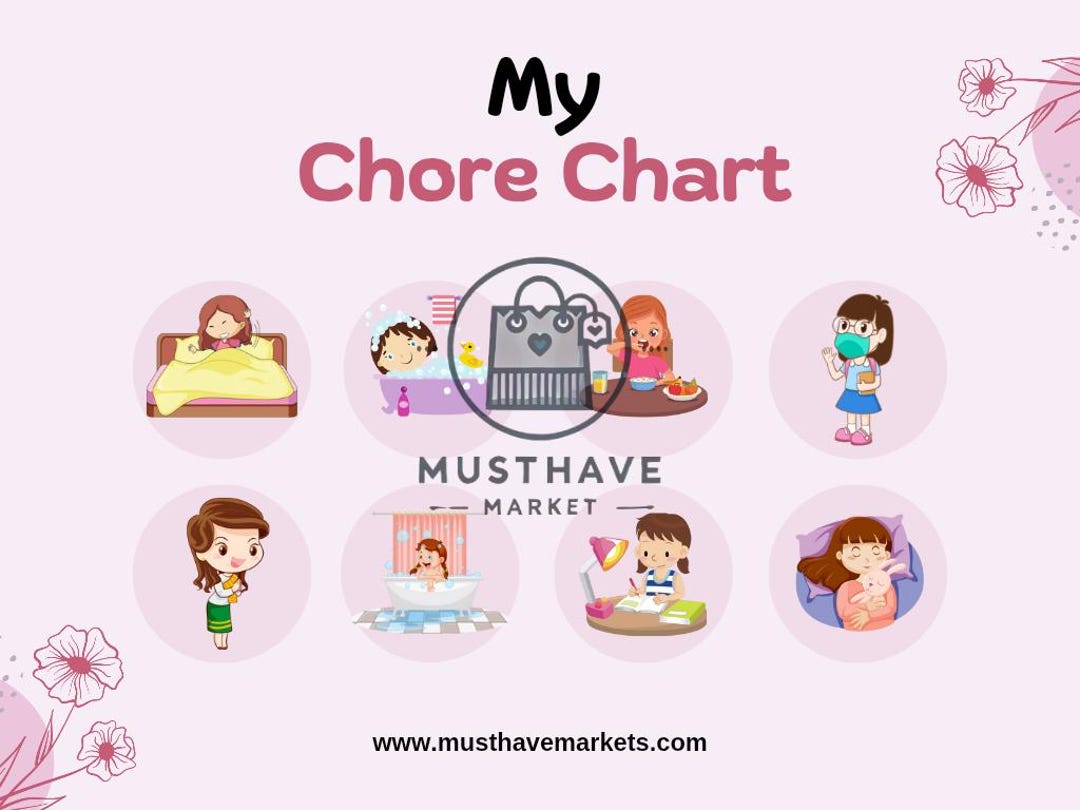Editable Kids Chore Chart: Printable Family Routine (canva Template) - Etsy