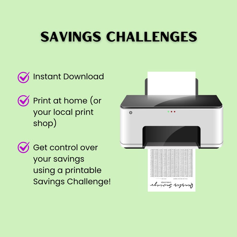 Penny Savings Challenge and Nickel, Dime & Quarter Savings Challenge ...