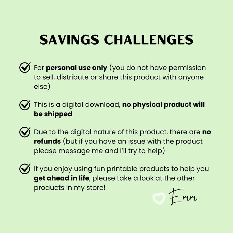 Penny Savings Challenge and Nickel, Dime & Quarter Savings Challenge ...