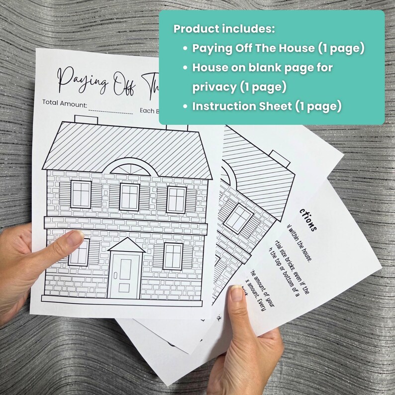 Mortgage Payoff Tracker Printable, Debt Pay off Coloring Page, House ...