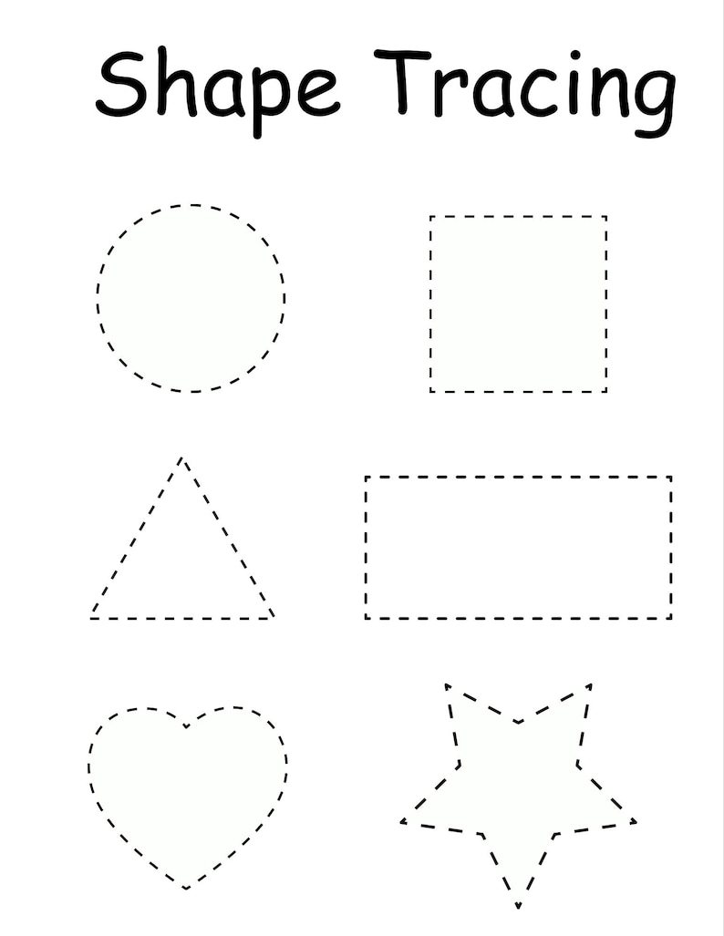 Preschool Tracing Worksheets Bundle: Lines, Shapes & Numbers 1-5 ...