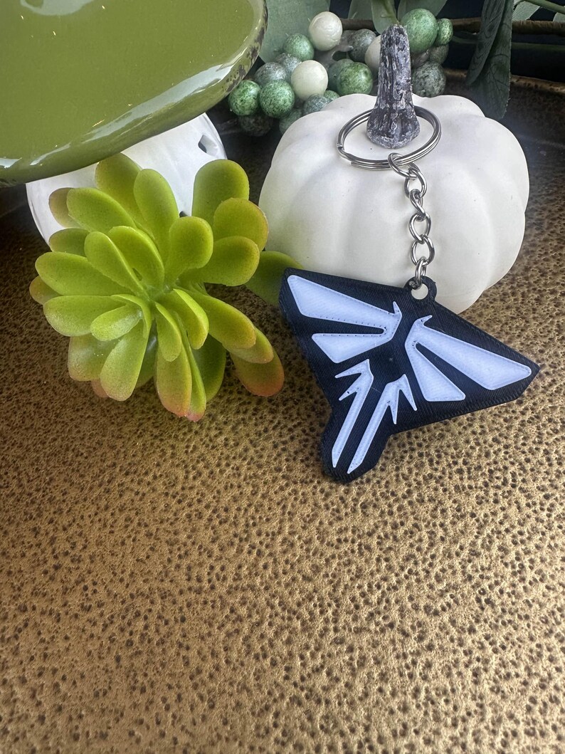 Firefly Keychain | the Last of Us Inspired Key Ring | Gamer Gift | 3D ...
