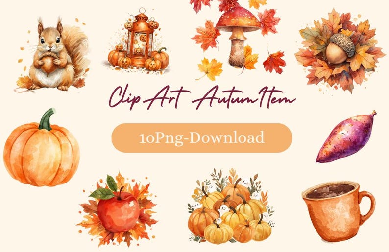 Autumn Clip Art - Etsy