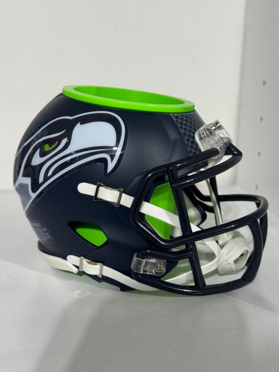 Seattle Seahawks Mini Football Helmet Desk Caddy - Mancave Decor ...