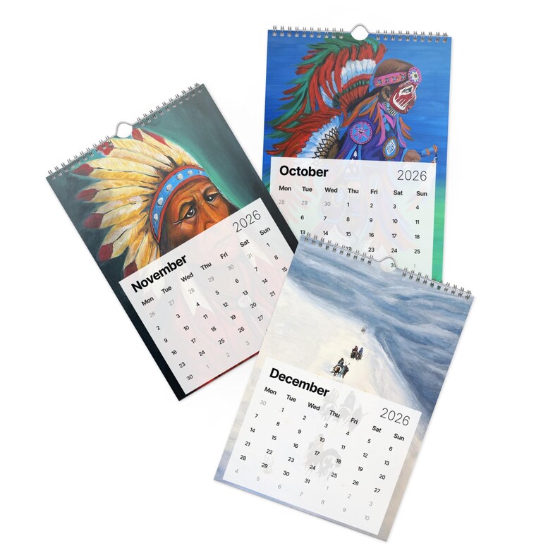 2026 Native American Art Wall Calendar, Indigenous Paintings, Cherokee ...