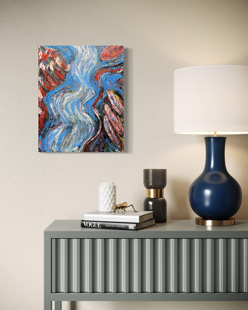 Long Man’s Fire & Water Path – Native Inspired Original Acrylic ...