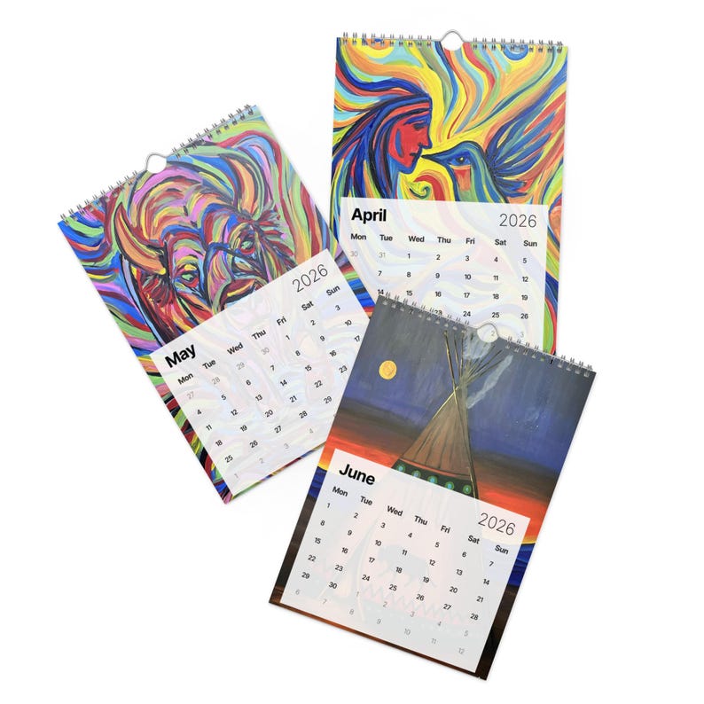 2026 Native American Art Wall Calendar, Indigenous Paintings, Cherokee ...