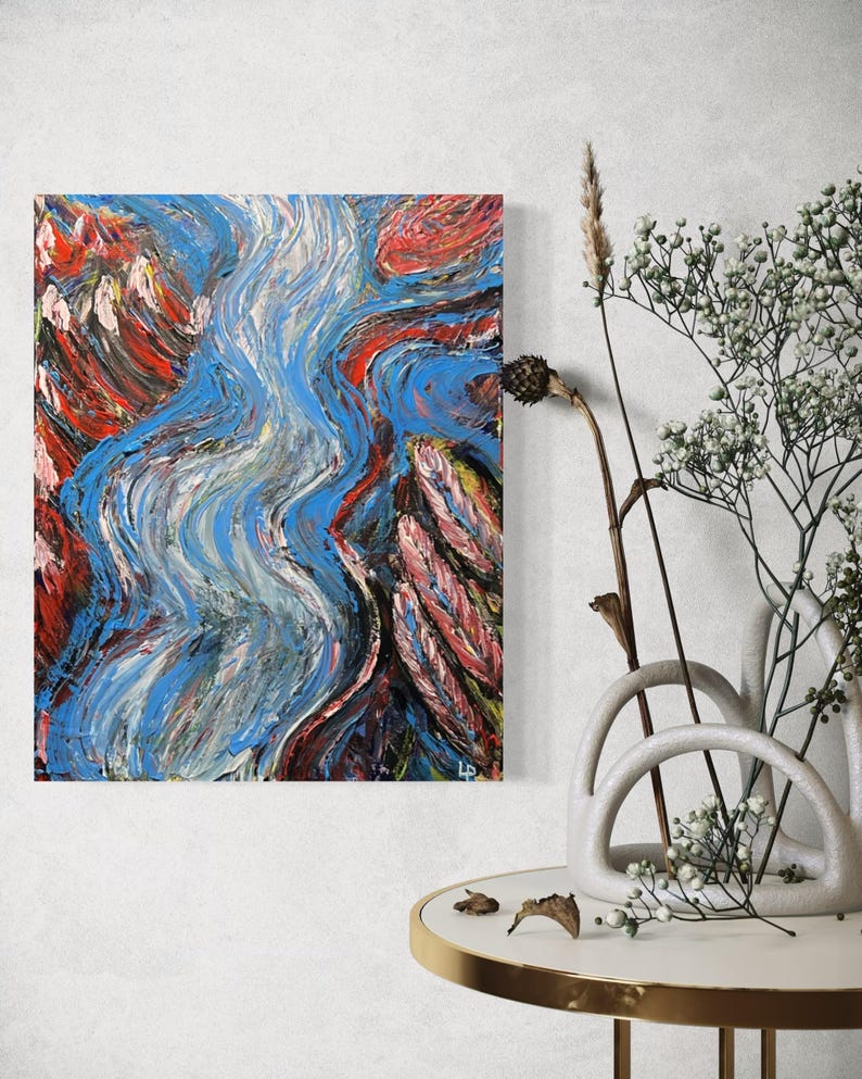 Long Man’s Fire & Water Path – Native Inspired Original Acrylic ...
