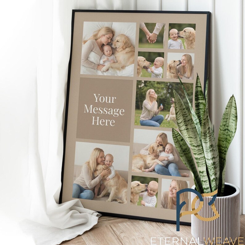 Custom Baby Photo Collage | Personalized Family Memory Canvas | New Mom ...