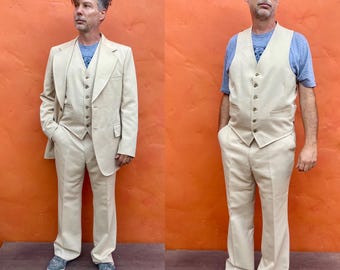 Vintage 90s HUGO BOSS for Barneys New York Sand Wool Vintage 90s HUGO BOSS for Barneys New York Sand Wool