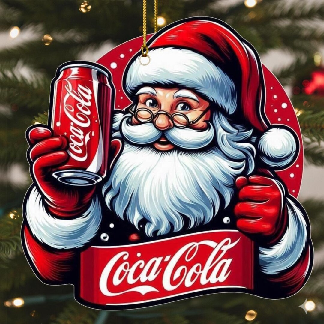 Santa Coca-cola Can Ornaments, COCA-COLA Can, Diet Coke Can Christmas ...
