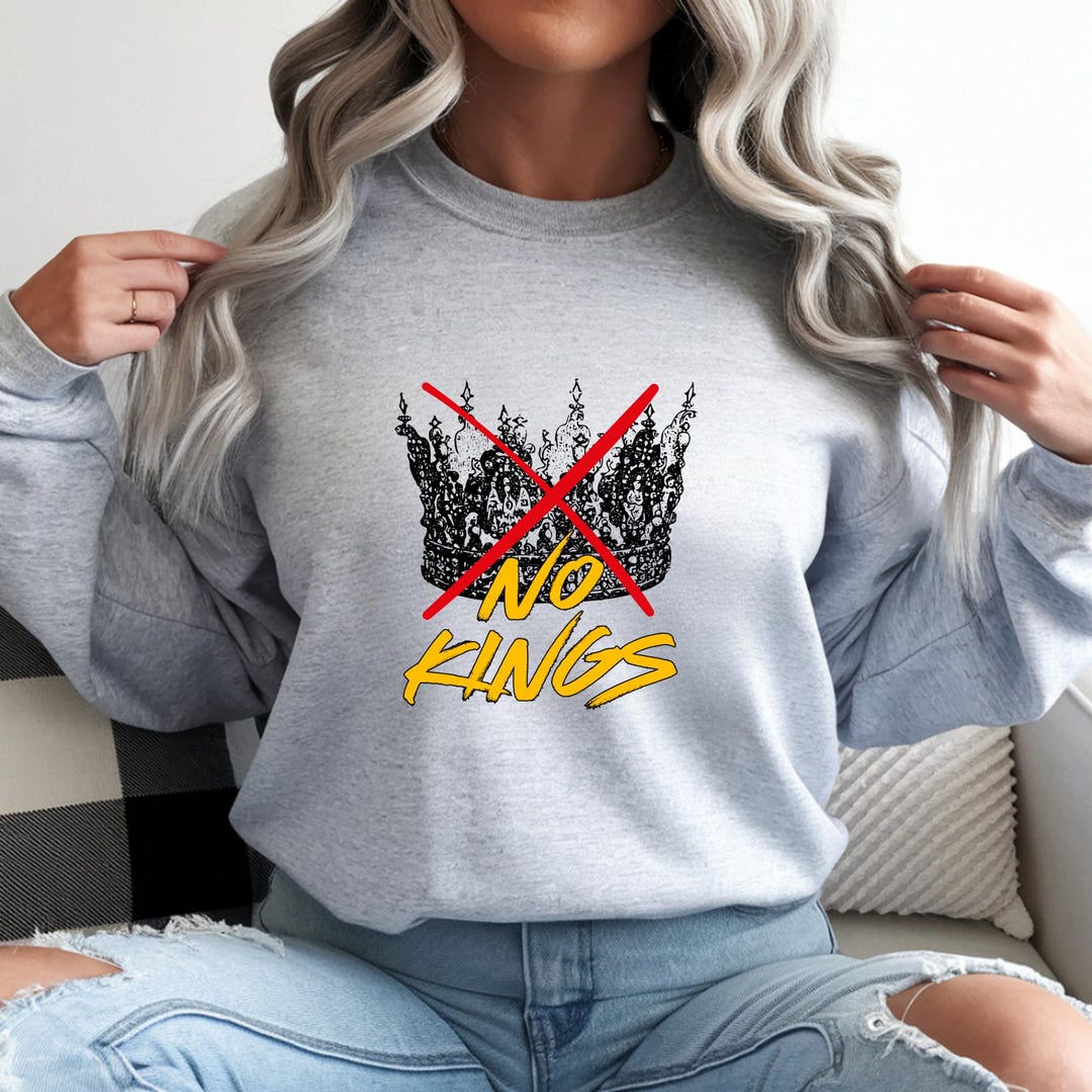 No Kings Shirt, Anti Monarchy Protest Tee, Political Statement Graphic ...