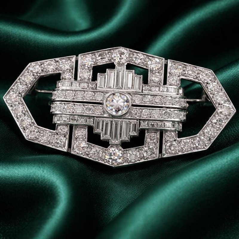 Vintage Brooch Art Deco - Etsy
