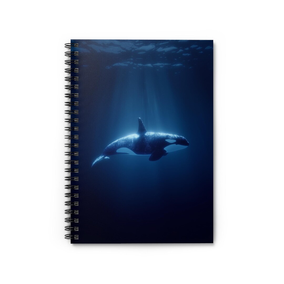 Orca Underwater Scene Spiral Notebook Ruled Journal - Etsy