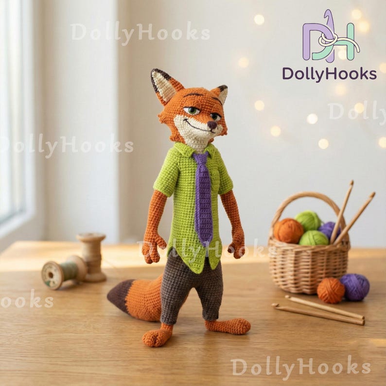 Zootopia Finnick Crochet Doll, Custom Fennec Fox Doll, Zootopia Nick ...