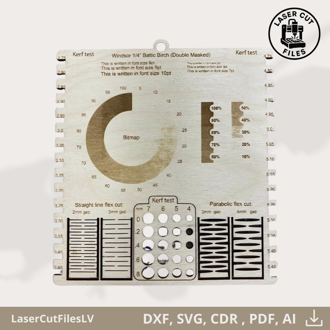Laser Cutting Test File: Kerf Tool Guide (SVG, DXF) - Etsy