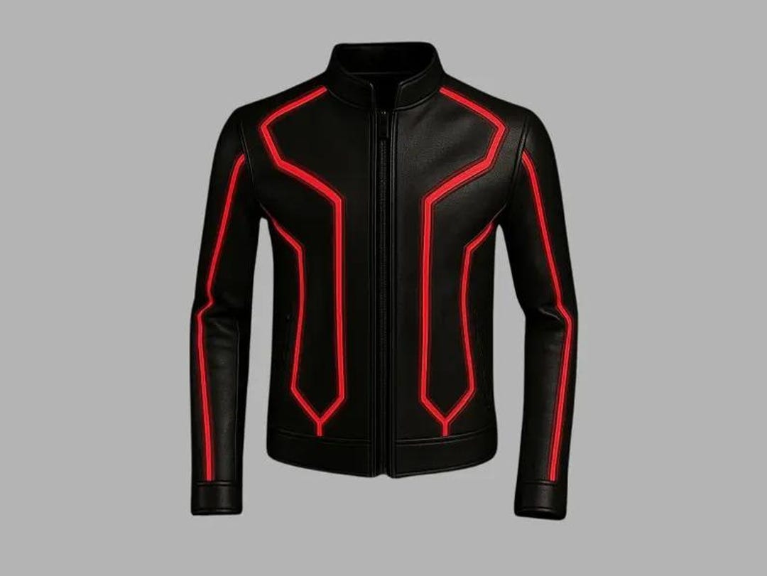 TRON Ares Leather Jacket: Sci-fi Cyberpunk Cosplay Costume - Etsy