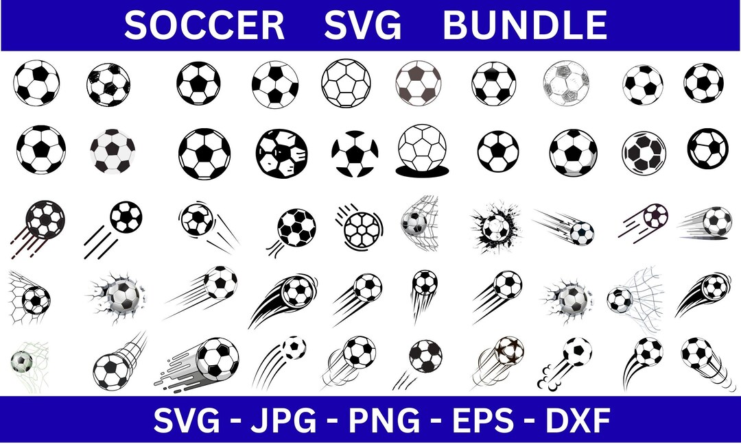 Soccer SVG Bundle, Ball, Team, Monogram Cut Files (digital Download - Etsy