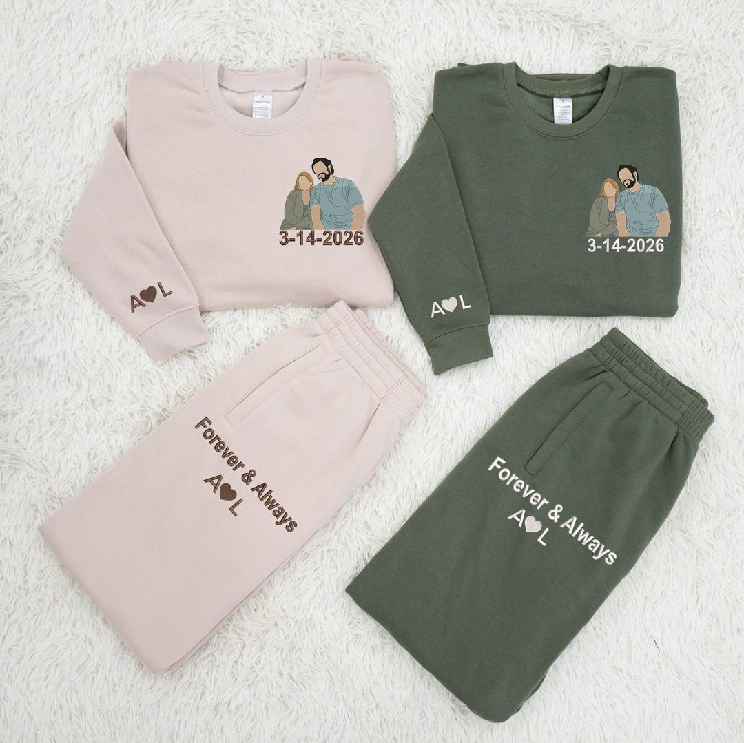 Custom Embroidered Boyfriend-girlfriend Sweatshirts – Personalized ...