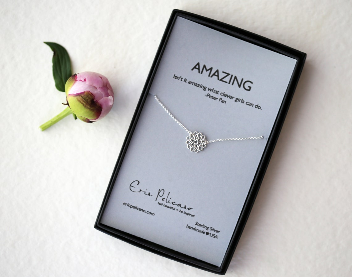 Silver Strength Necklace friendship Jewelry Graduation Gifts | Etsy