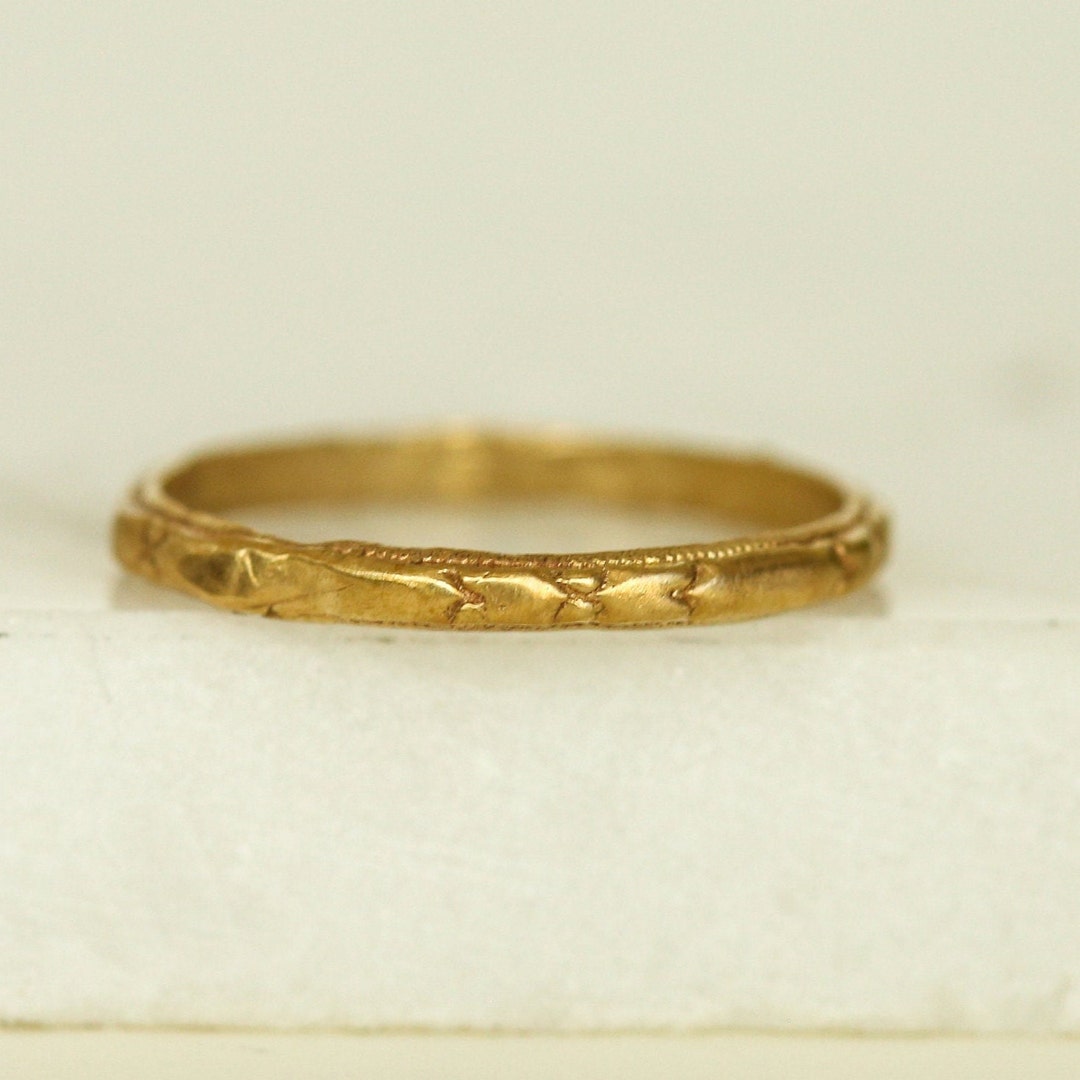 Vintage 14k Gold Filigree Band Gold Vintage Wedding Ring Gold Vintage ...