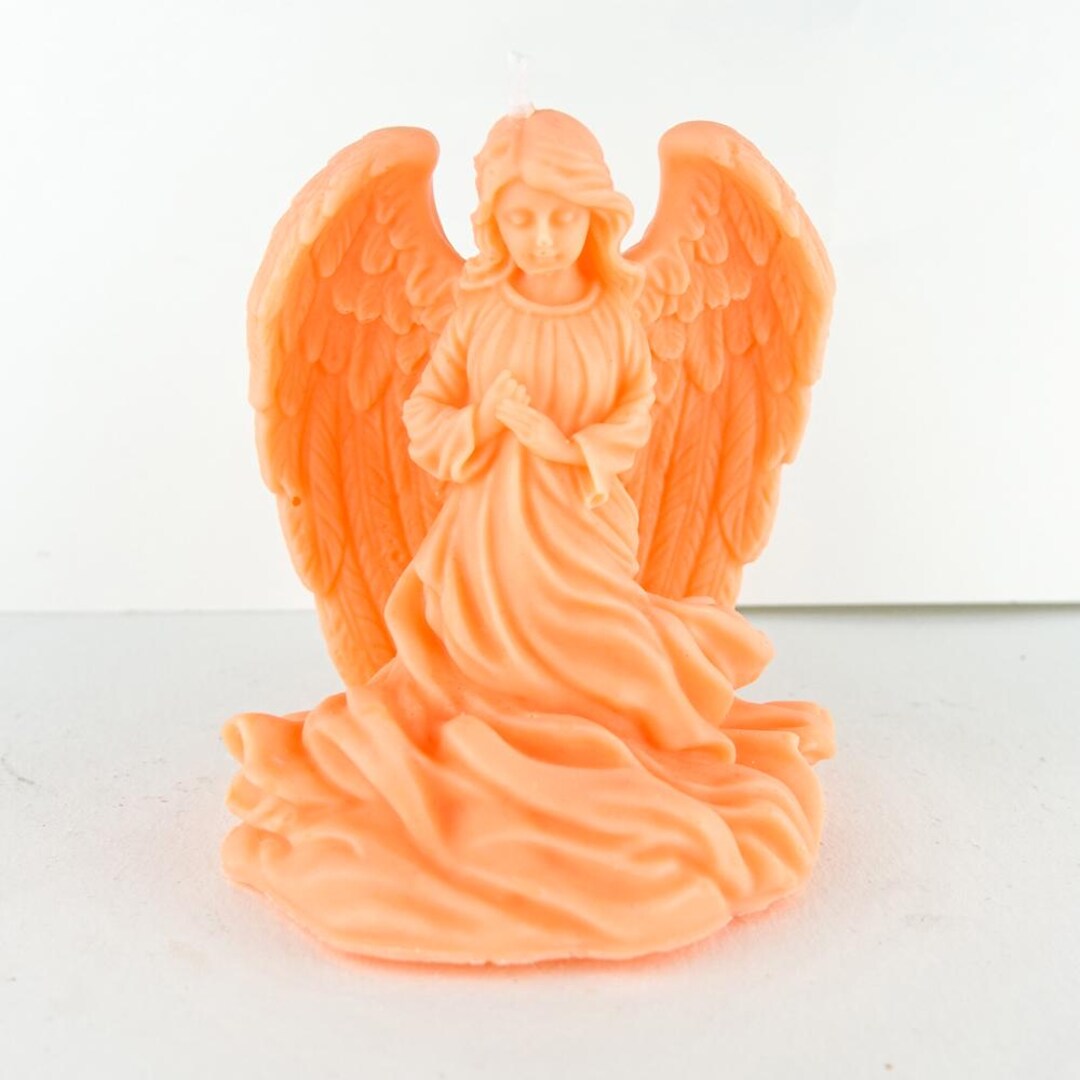 Orange Angel Candle Made of Natural Soy Wax and Organic Cotton Wick ...