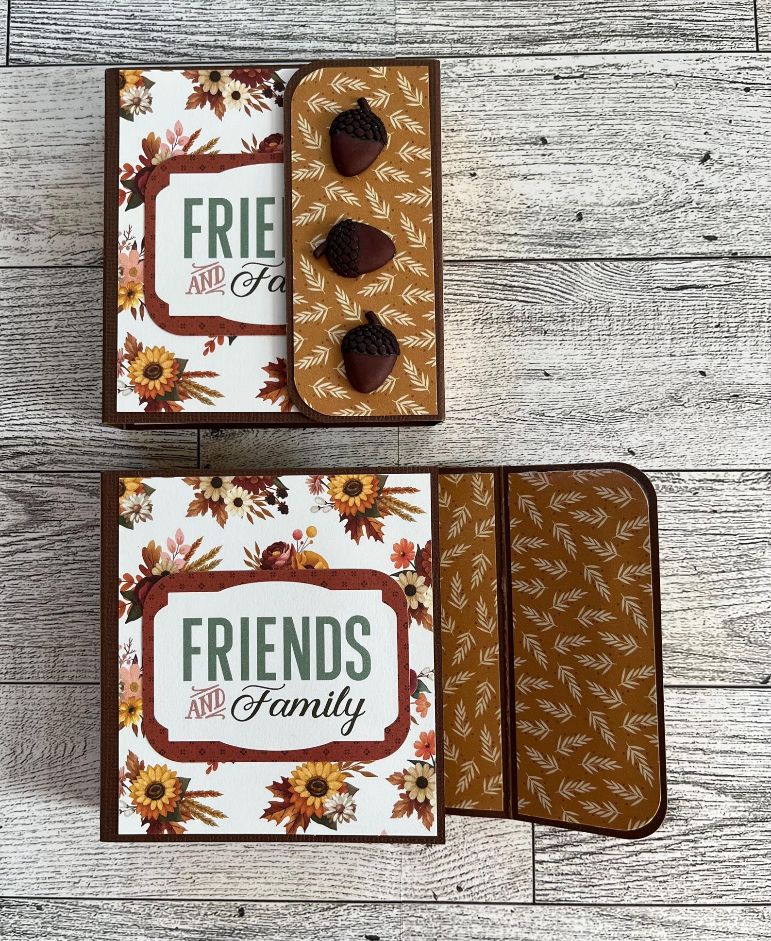 Autumn “friends and Family” Mini 3x3 Accordion Album - Etsy