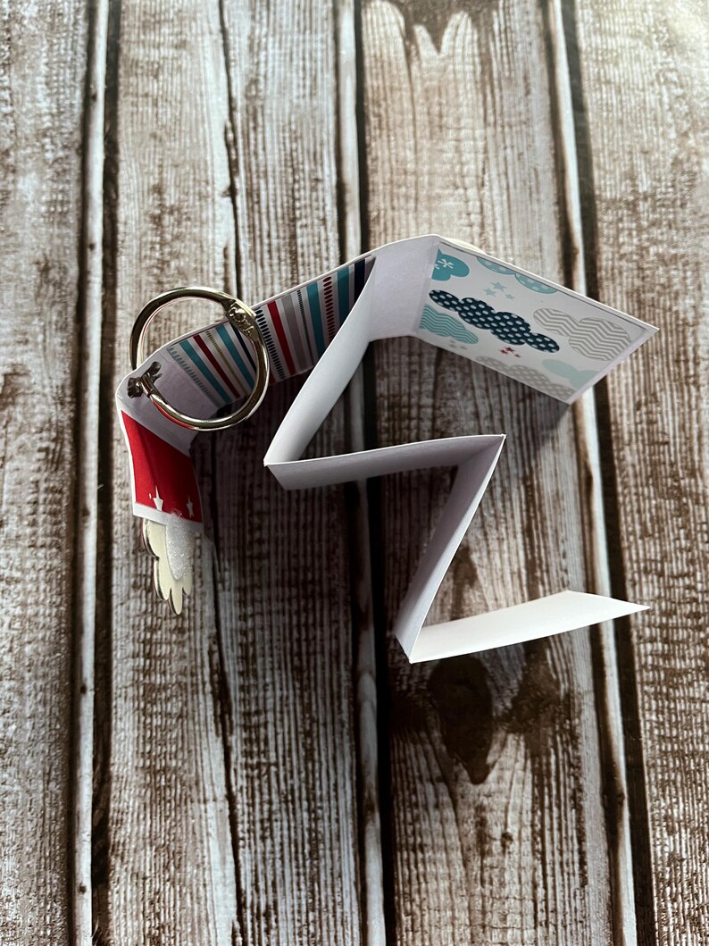 Red, White and Blue Mini Photo Key Chain Album - Etsy