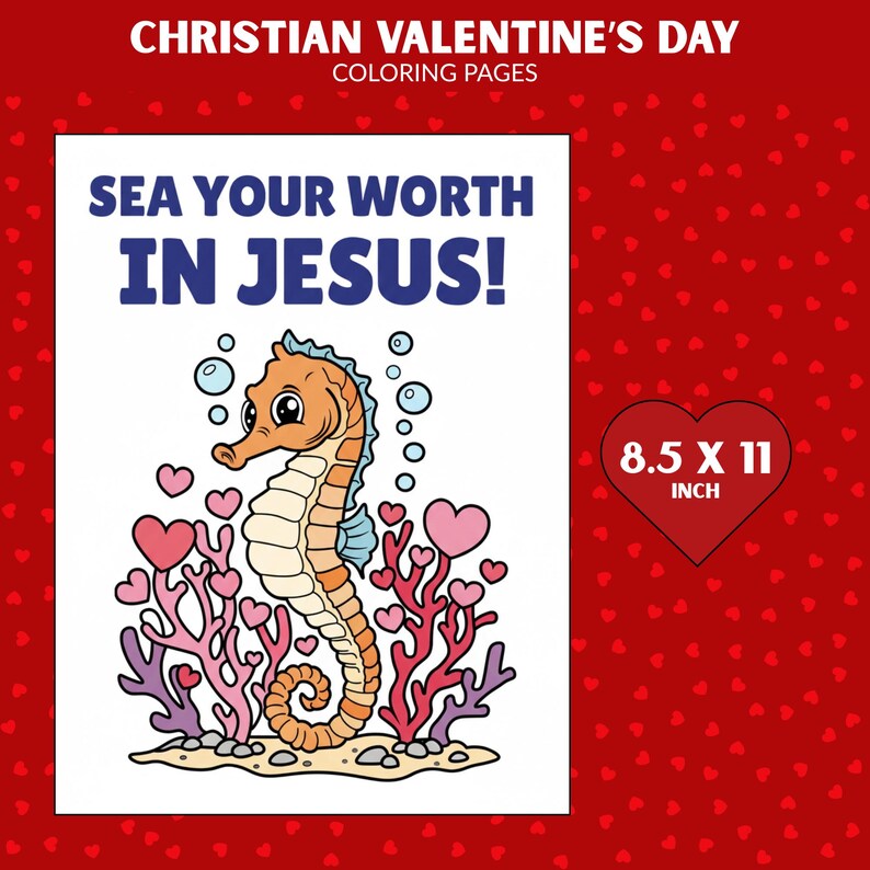 Christian Valentine’s Day Coloring Pages for Kids – Includes Cute ...