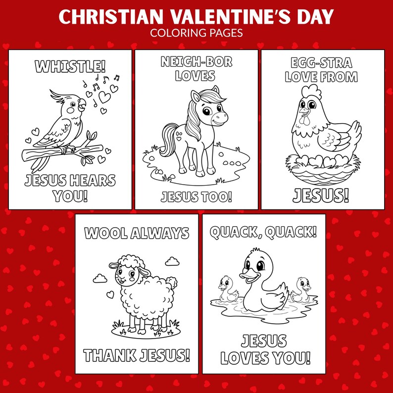 Christian Valentine’s Day Coloring Pages for Kids – Includes Cute ...