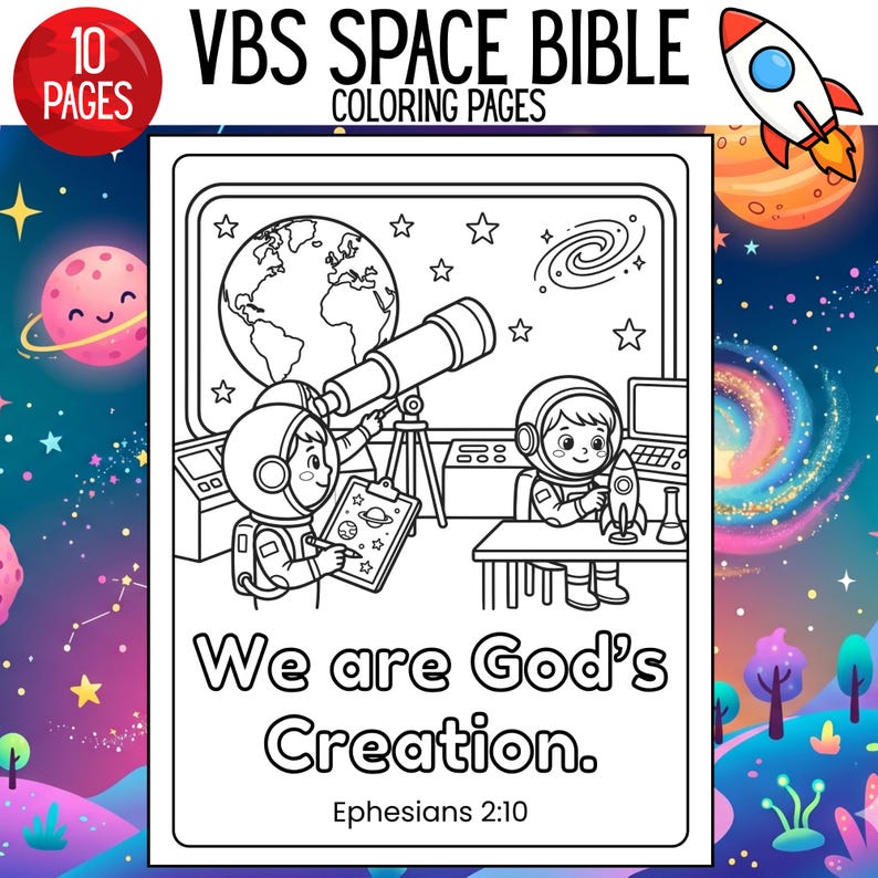 Vacation Bible School Space Bible Coloring Pages, Early Finisher Bible ...